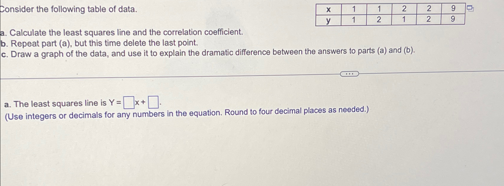 Solved Consider the following table of | Chegg.com
