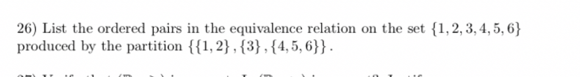 Solved List the ordered pairs in the equivalence relation on | Chegg.com