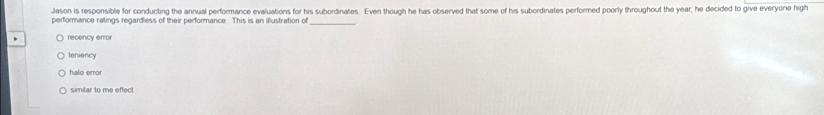 Solved performance ratings regardless of their performance. | Chegg.com