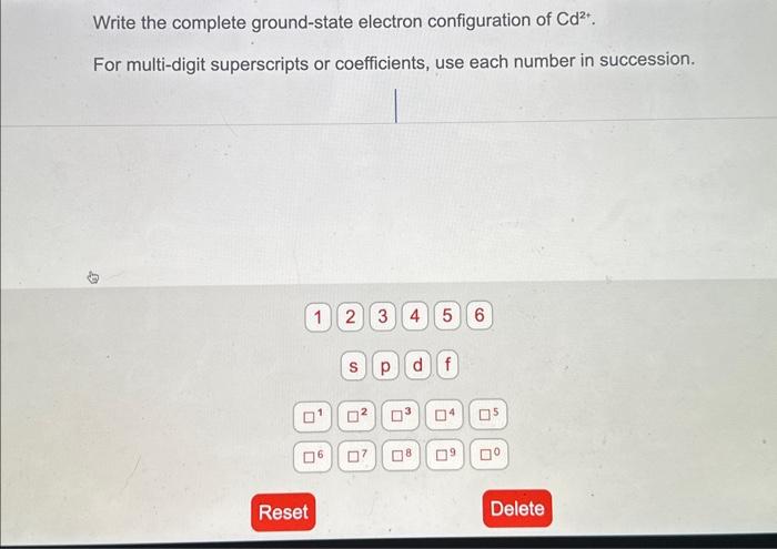 Solved Write The Complete Ground State Electron