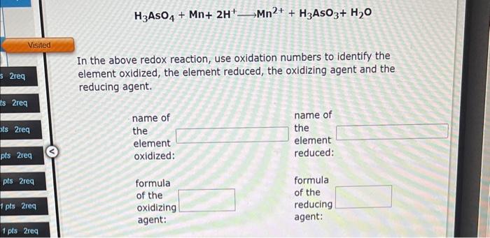 Solved NiO2+Mn+4H+ Mn2++Ni2++2H2O In the above redox | Chegg.com