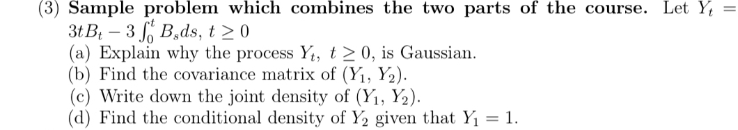 Solved (3) ﻿Sample problem which combines the two parts of | Chegg.com