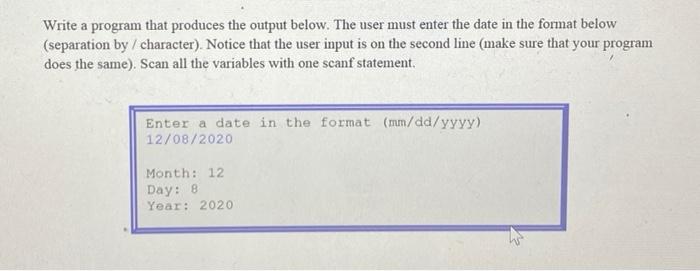 Solved Write a program that produces the output below. The | Chegg.com