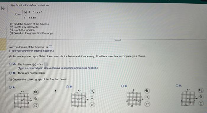 Solved The function f is defined as follows. f(x)={∣x∣x3 if | Chegg.com
