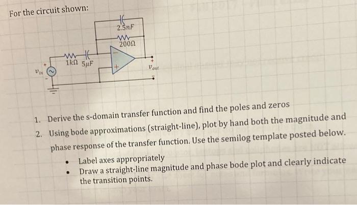 Solved For the circuit shown: HE 2.SnF w 200Ω WE ikh Suf | Chegg.com