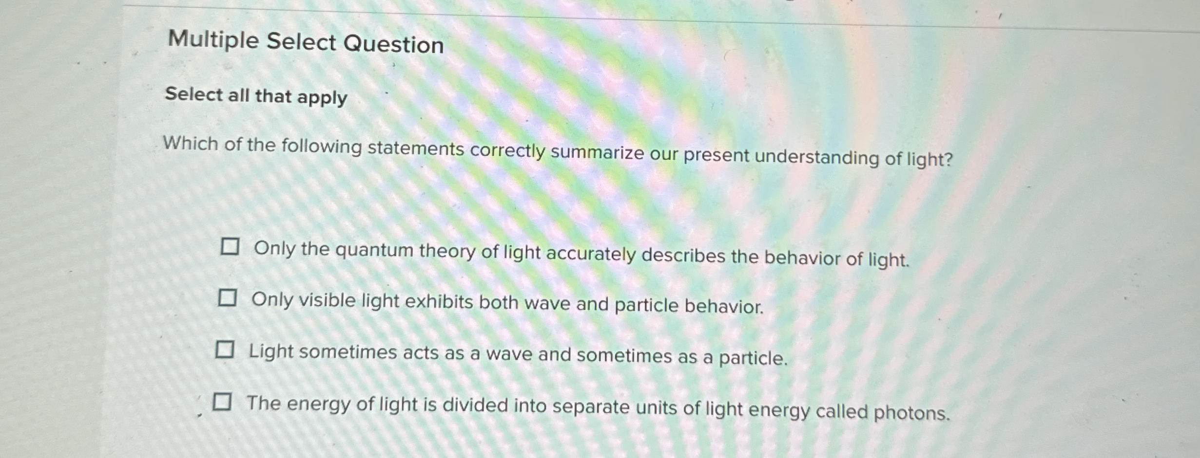 Solved Multiple Select QuestionSelect all that applyWhich of | Chegg.com