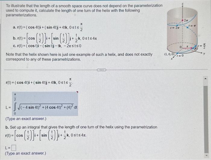 Solved To illustrate that the length of a smooth space curve | Chegg.com