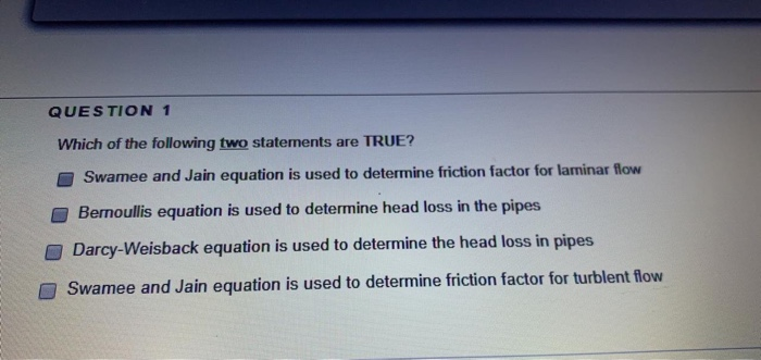 Solved QUESTION 1 Which of the following two statements are | Chegg.com