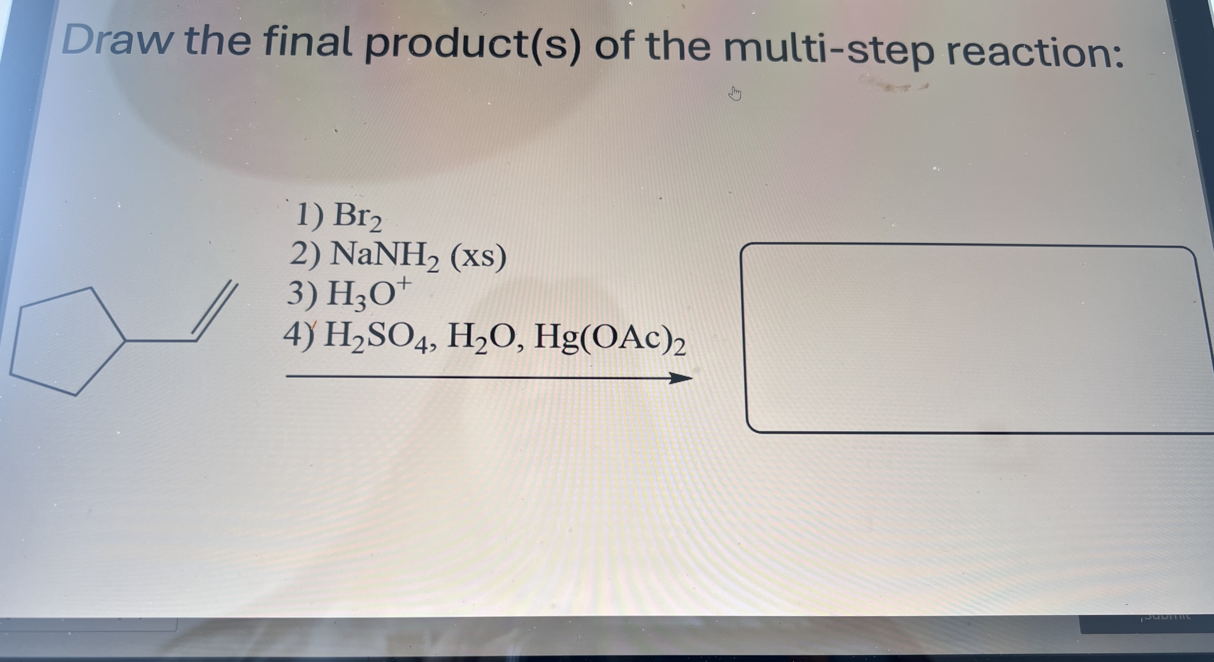 Solved Draw the final product(s) ﻿of the multi-step | Chegg.com