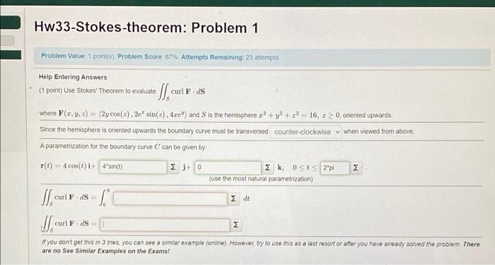 Solved Hw33-Stokes-theorem: Problem 1 Problem Value 1 | Chegg.com Solved Hw33-Stokes-theorem: Problem 1 Problem Value 1 | Chegg.com