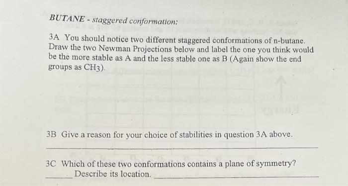 Solved 3A You should notice two different staggered | Chegg.com