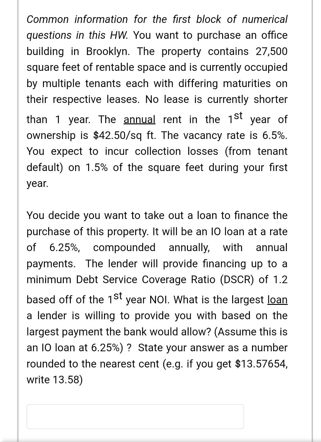 Solved Common information for the first block of numerical | Chegg.com
