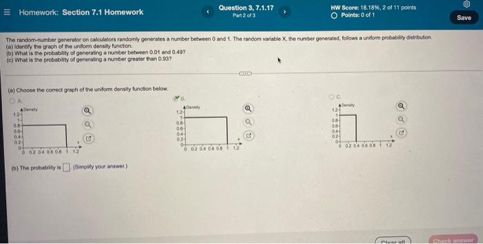 Solved Homework Section 7 1 Homework Question 3 7 1 17
