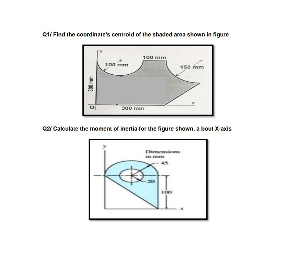 Solved Tweegshowing the = Q1/ Find the coordinate's | Chegg.com
