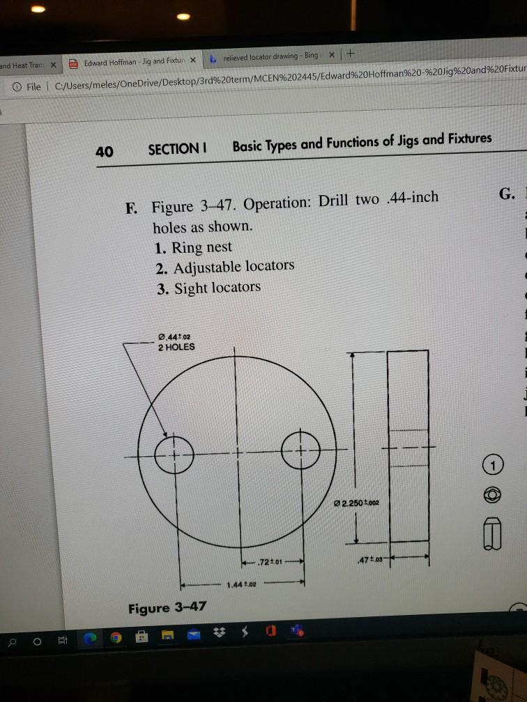 Solved X and Heat Trap Edward Hoffman - Jig and Fixtur X b) | Chegg.com