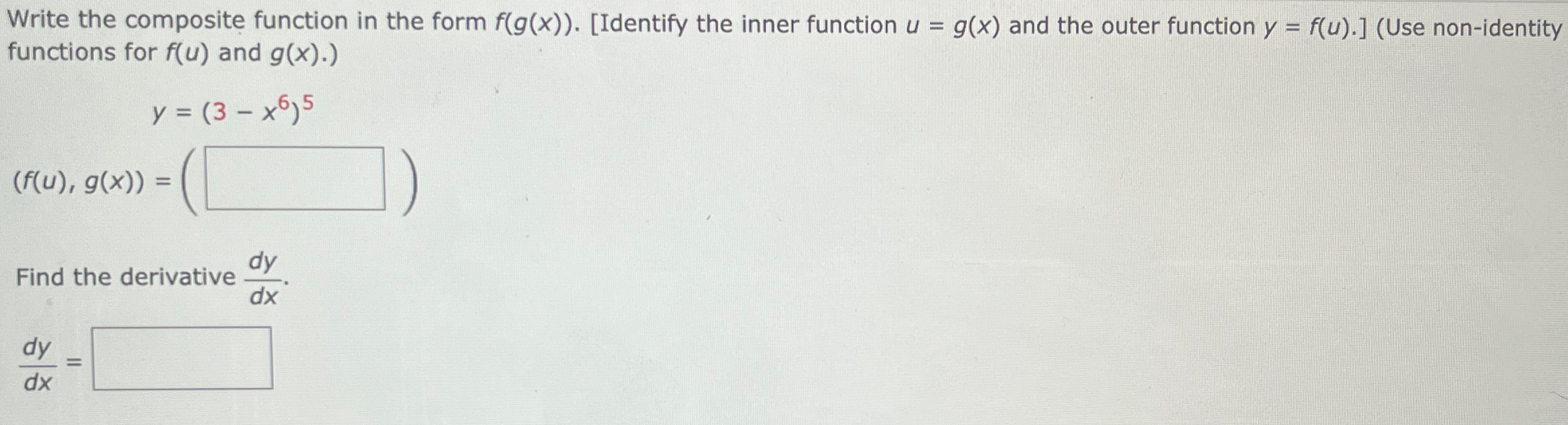 Solved Write the composite function in the form | Chegg.com