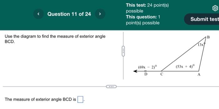 Solved Use The Diagram To Find The