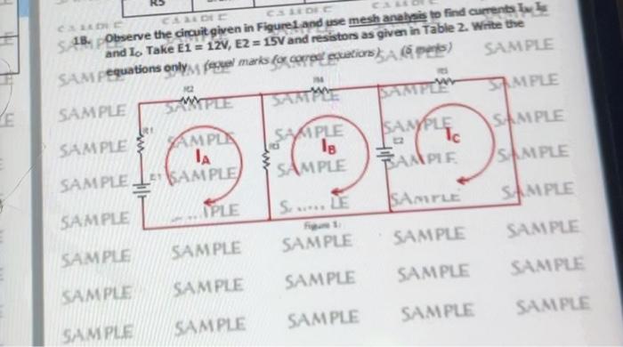 Solved E1=12V E2=15V R1=1 R2=2 R3=3 R4=4 R5=5finding Va -VB- | Chegg.com