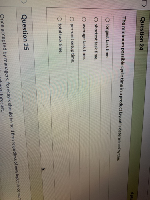 Solved Question 24 4 pts The minimum possible cycle time in | Chegg.com
