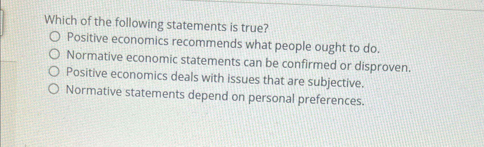 Solved Which of the following statements is true?Positive | Chegg.com
