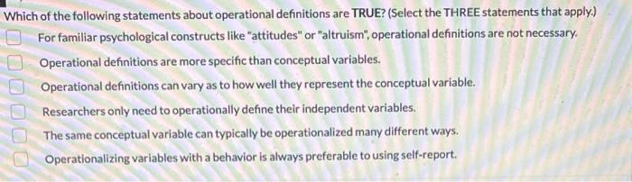 Solved Which of the following statements about operational | Chegg.com