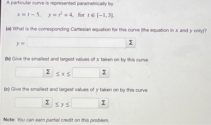 Solved A particular curve is represented parametrically by | Chegg.com
