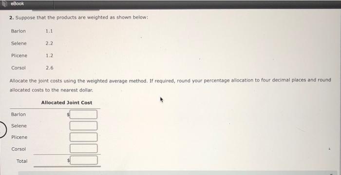 Solved eBook Physical Units Method Alomar Company | Chegg.com
