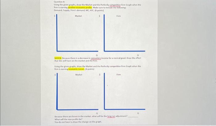 EXAMPLE FOR QUESTION 4: Using the given graphs, draw | Chegg.com