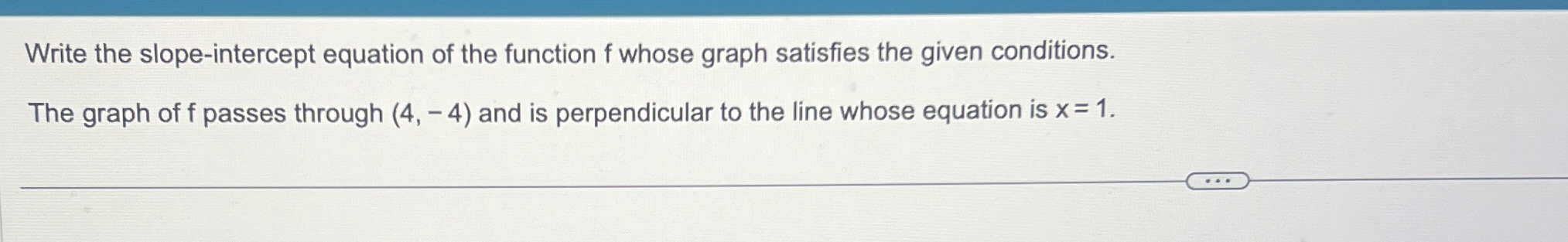 Solved Write the slope-intercept equation of the function f | Chegg.com
