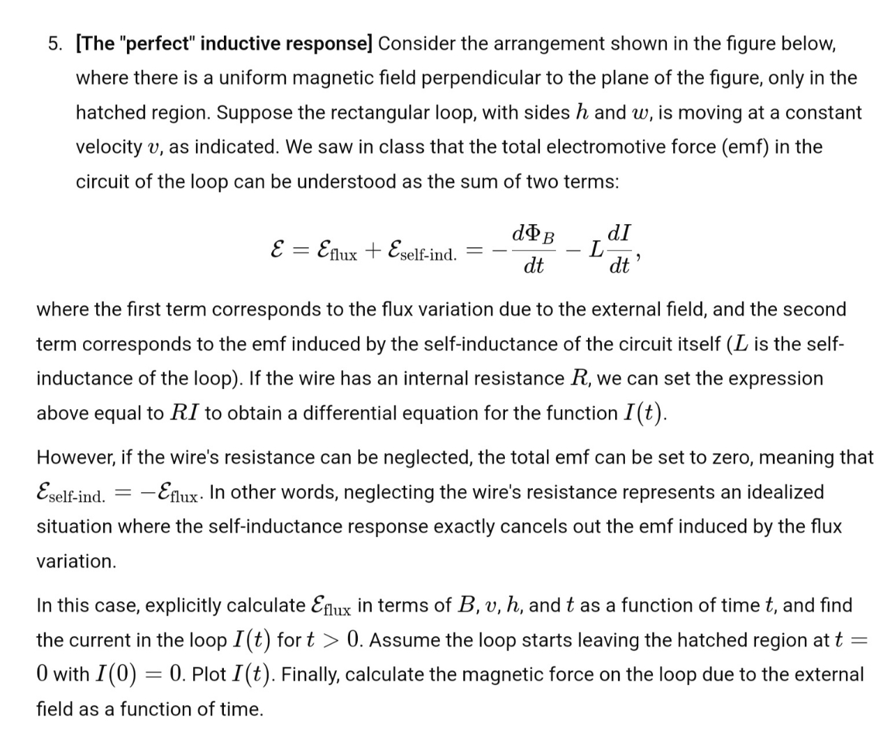 [The "perfect" inductive response] ﻿Consider the | Chegg.com