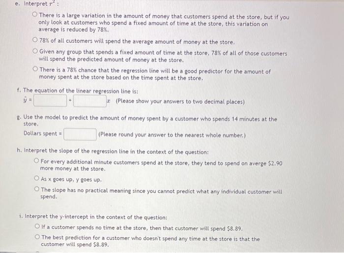 Solved A grocery store manager did a study to look at the | Chegg.com