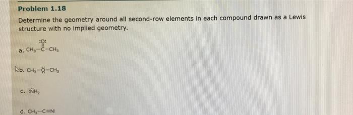 Solved Problem 1.18 Determine the geometry around all | Chegg.com