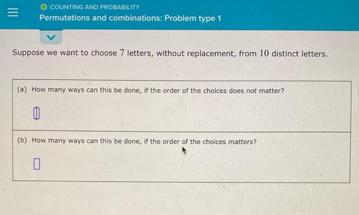 Solved O COUNTING AND PROBABILITY Permutations and | Chegg.com