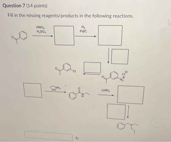 Solved Fill in the missing reagents/products in the | Chegg.com