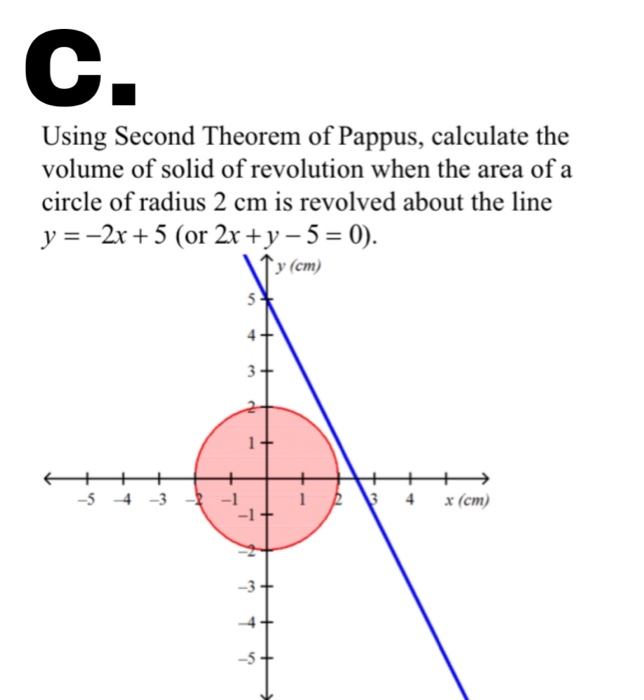 Solved A. B. Using Second Theorem of Pappus, calculate the | Chegg.com