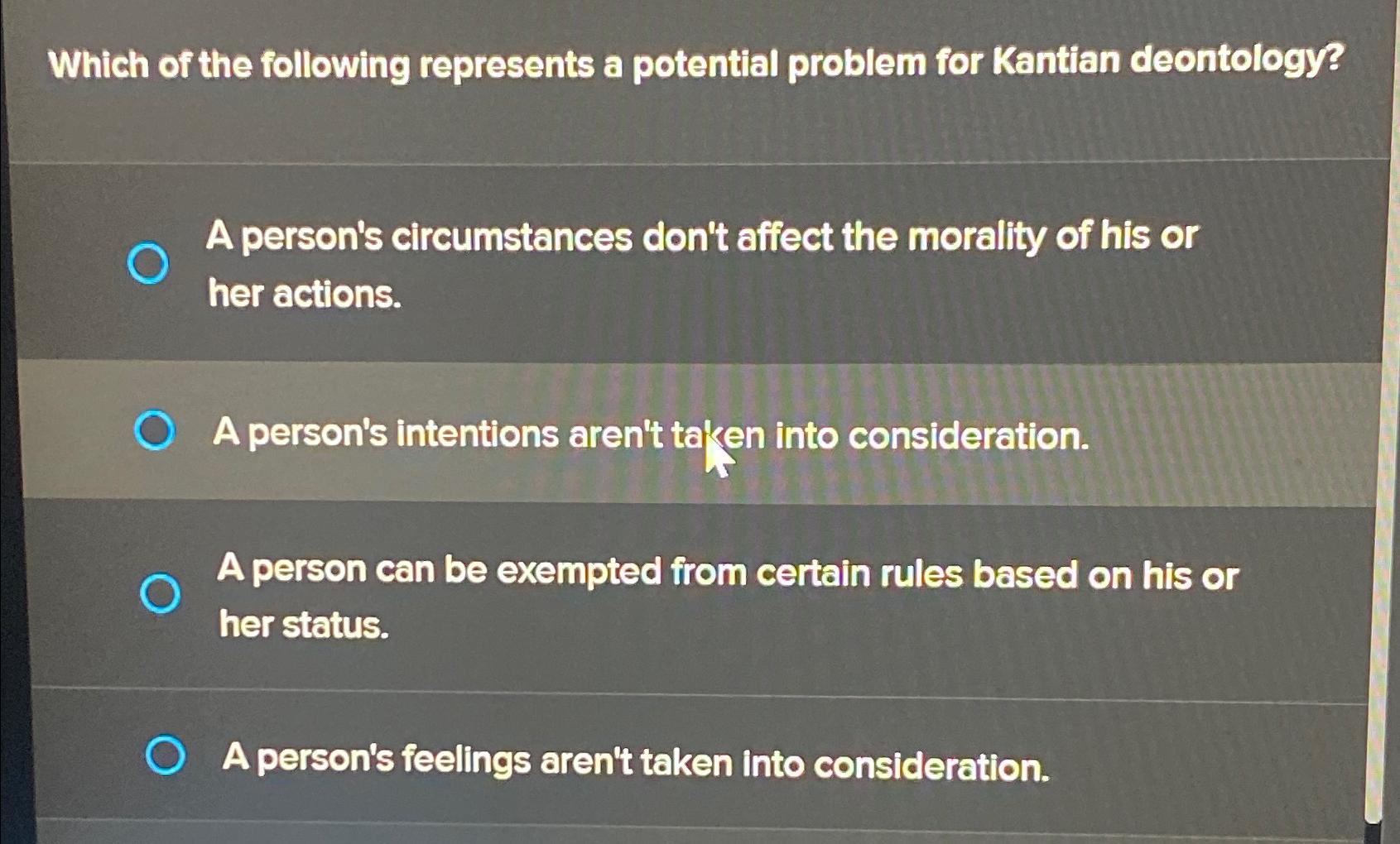 Solved Which of the following represents a potential problem | Chegg.com