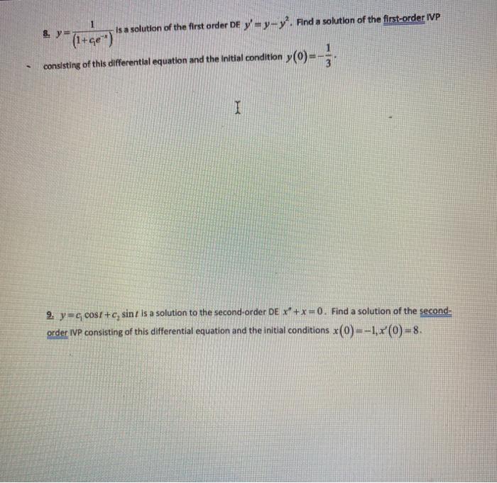 Solved & Y= (1+qe') Is a solution of the first order De | Chegg.com