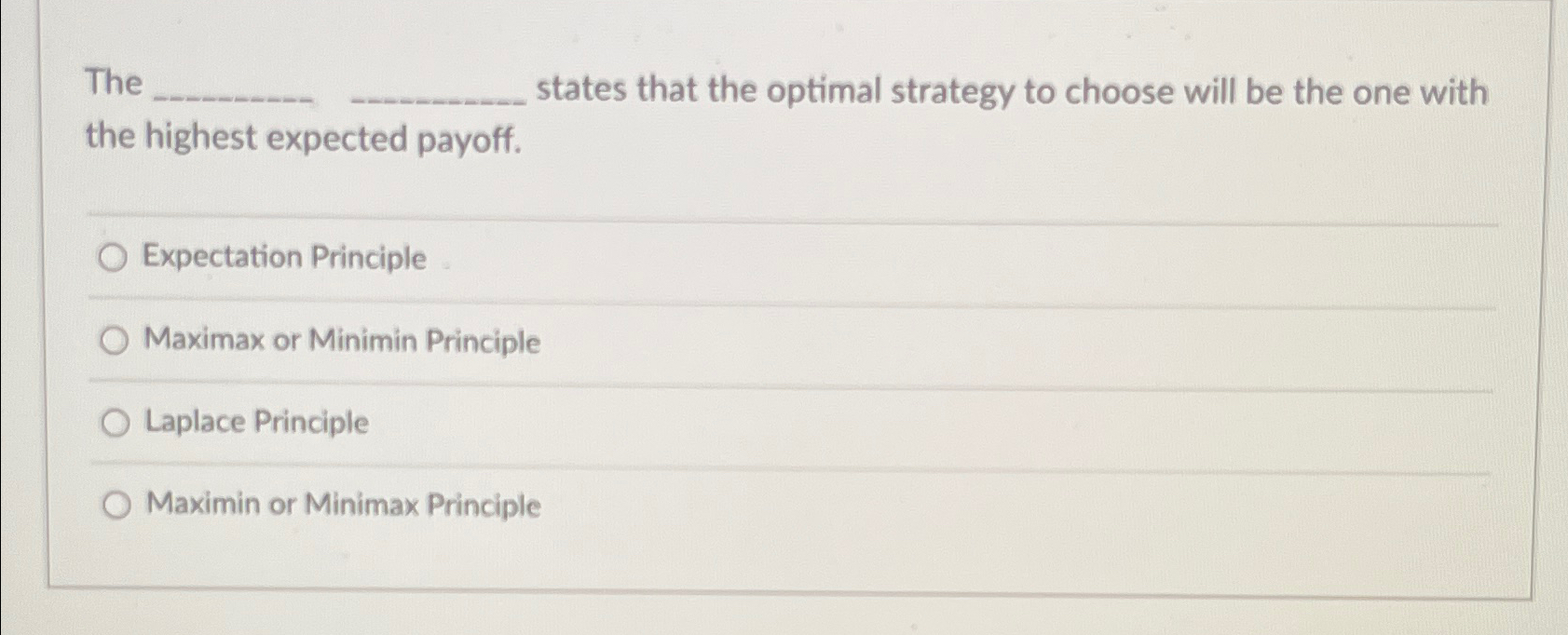 Solved The states that the optimal strategy to choose will | Chegg.com