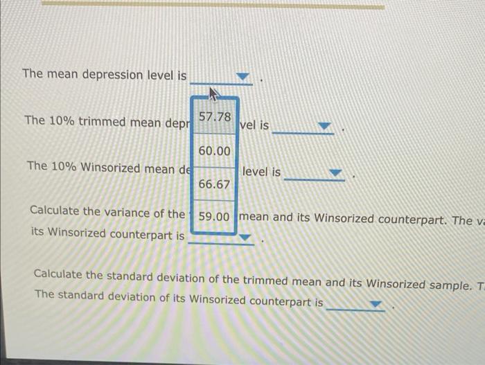 Solved 10. Winsorized variance and standard deviation The | Chegg.com