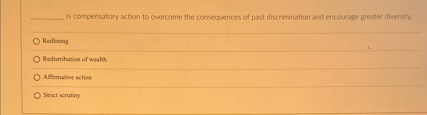 Solved is compensatory action to overcome the consequences | Chegg.com