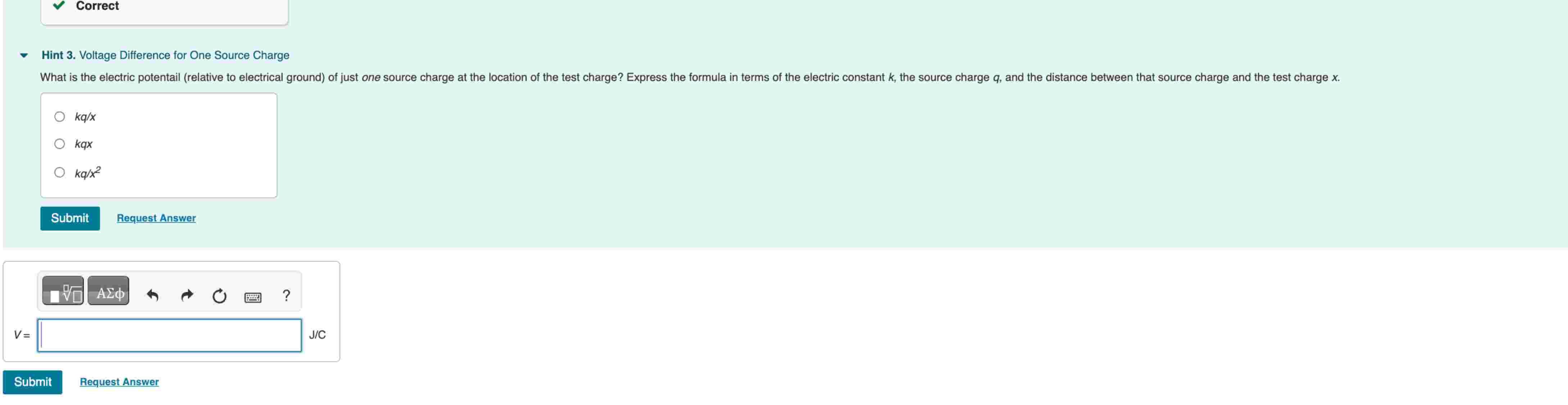 Solved Hint 3. ﻿Voltage Difference for One Source | Chegg.com