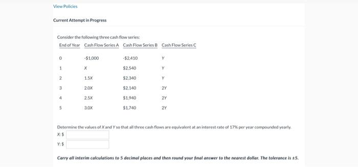 Solved Current Attempt in Progress Determine the values of X | Chegg.com