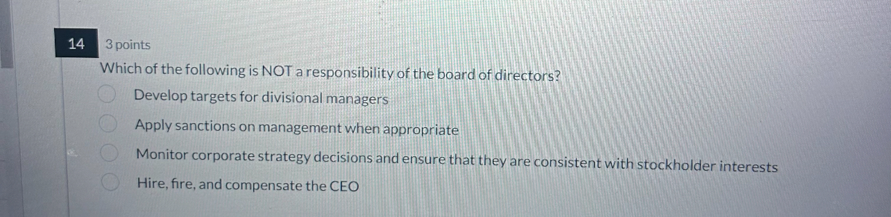 Solved 14,3 ﻿pointsWhich of the following is NOT a | Chegg.com