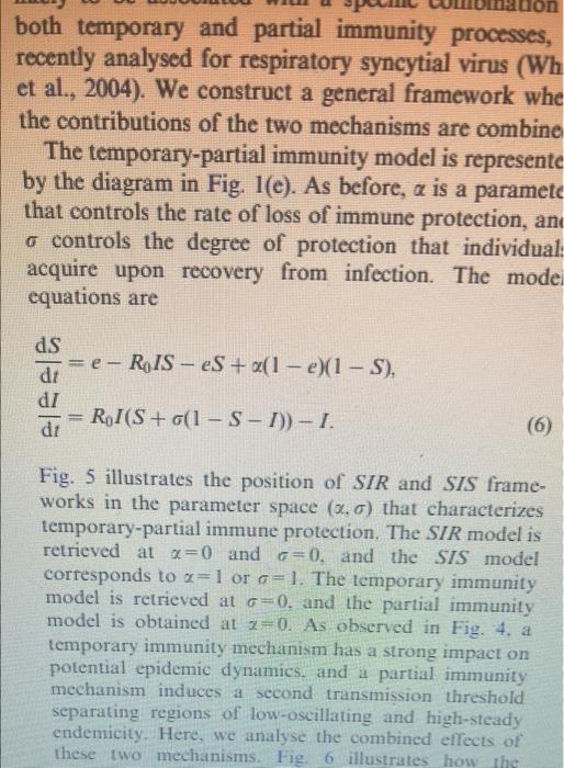 Solved both temporary and partial immunity processes, | Chegg.com