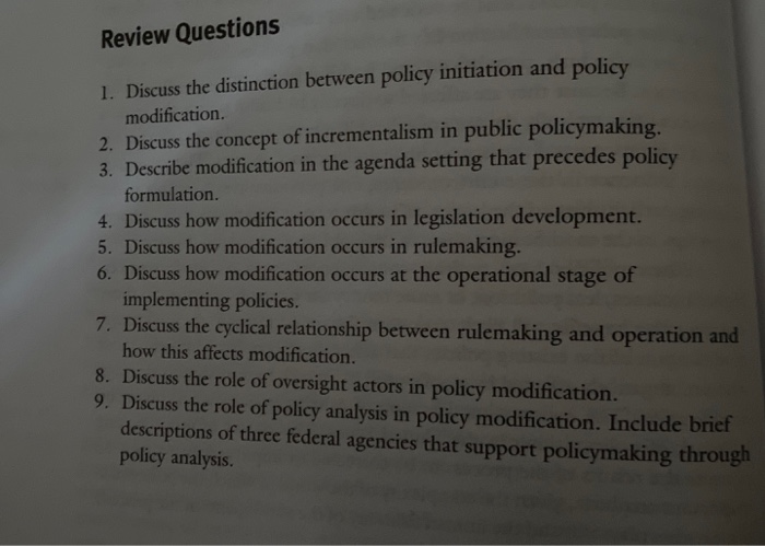 Solved Review Questions 1. Discuss the distinction between | Chegg.com