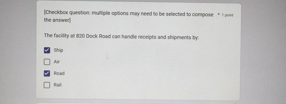 Solved [Checkbox question: multiple options may need to be | Chegg.com