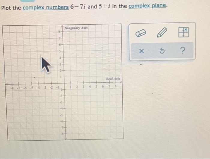Solved Plot the complex numbers 6-7i and 5+i in the complex | Chegg.com