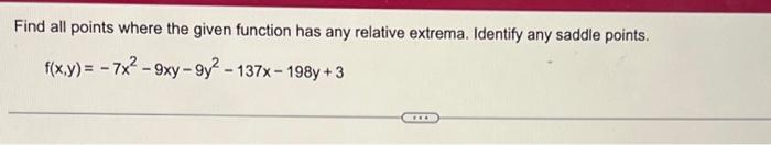 Solved Find all points where the given function has any | Chegg.com