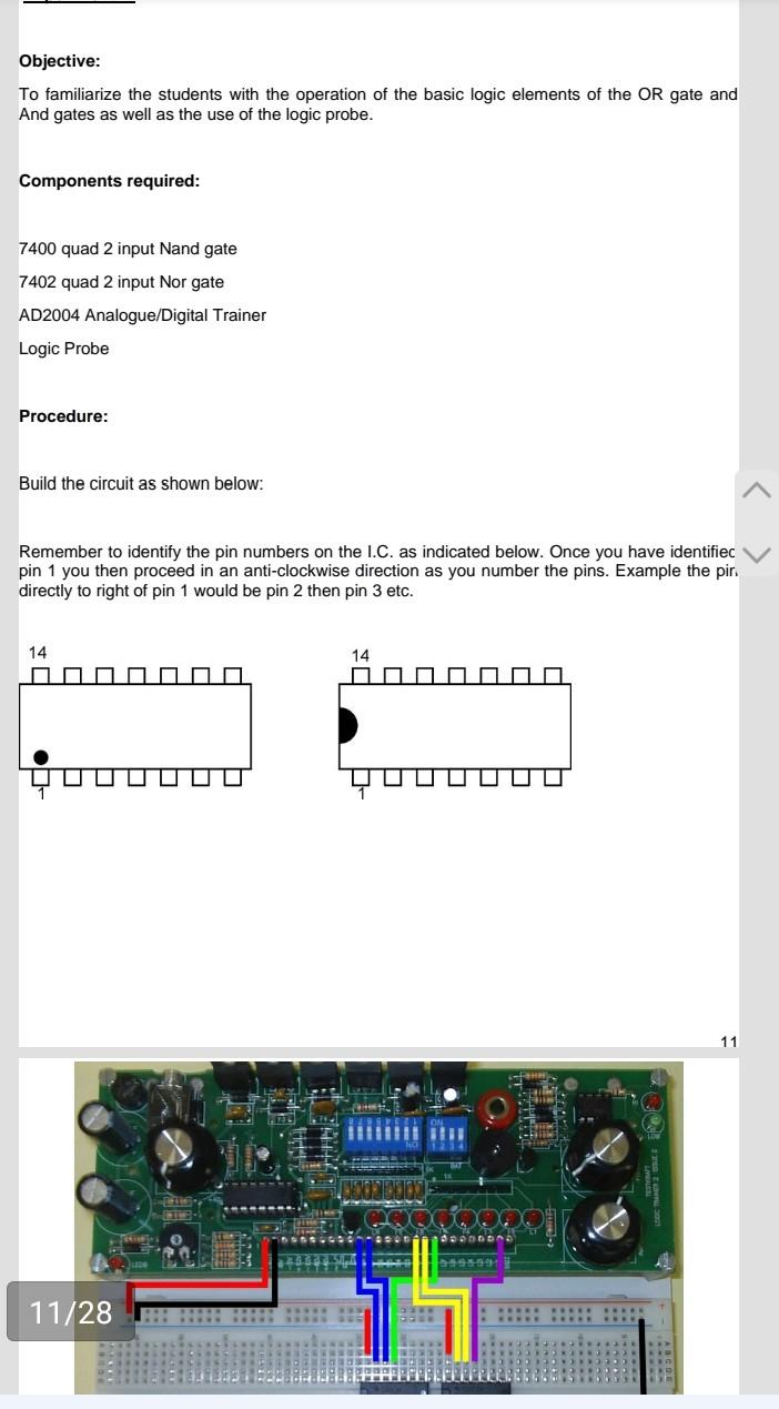 Solved Objective: To familiarize the students with the | Chegg.com