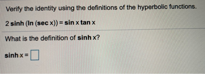 Solved Verify the identity using the definitions of the | Chegg.com